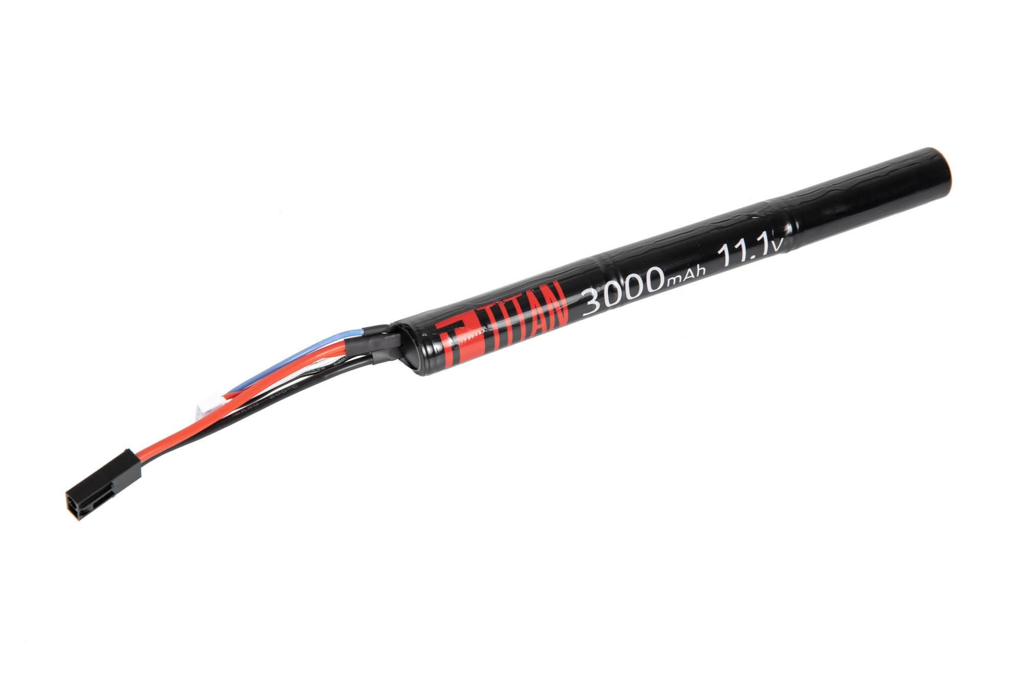 TITAN Power 11.1V 3000 mAh Li-Ion tikkuakku, Deans / T-liitin - MilGear