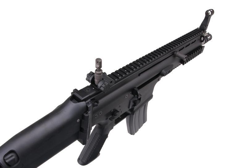 WE SCAR-L Mk16 Mod 0 Open Bolt GBBR, metallinen - musta - MilGear